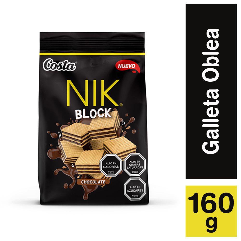 Galletas, Dulces Y Snack: Galletas Nik Block Chocolate 160g