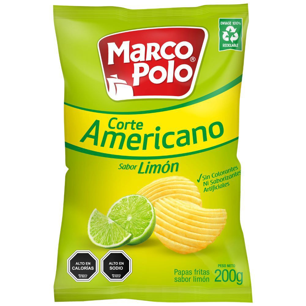 Galletas, Dulces Y Snack: Papas Fritas Corte Americano Sabor Limon ...