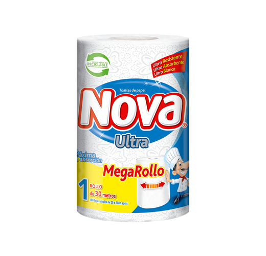 Abarrotes: Toalla Papel Nova Ultra Mega Rollo 1 Und