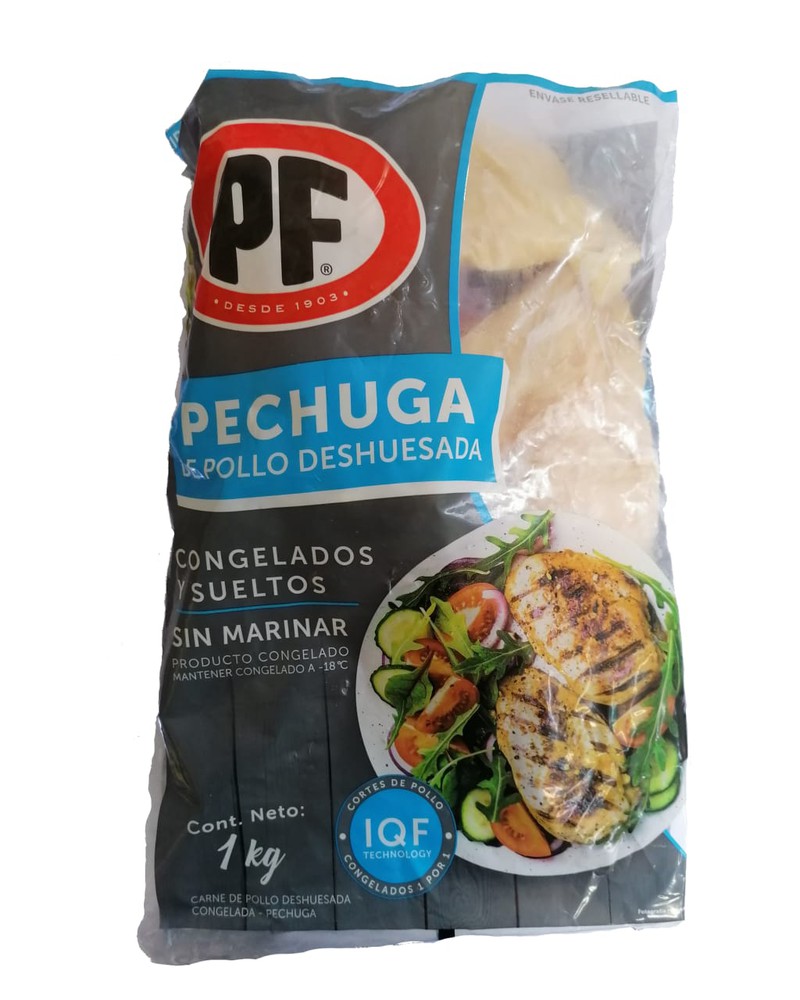 Congelados: Pechuga De Pollo Deshuesada PF 1K