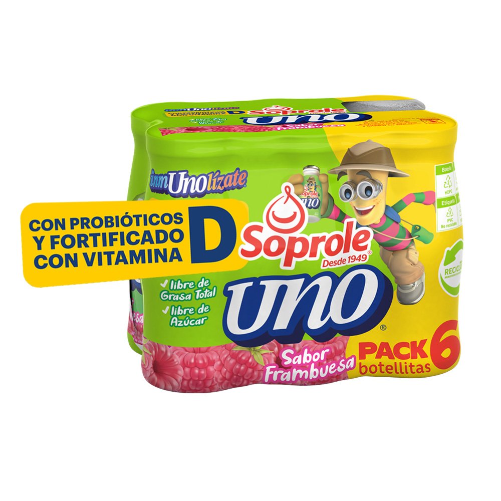 Lacteos: Uno al Dia Soprole Pack 6 Und